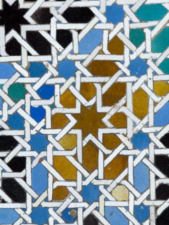 'Azulejos Tile Work in the Mudejar Style, Real Alcazar, Seville ...