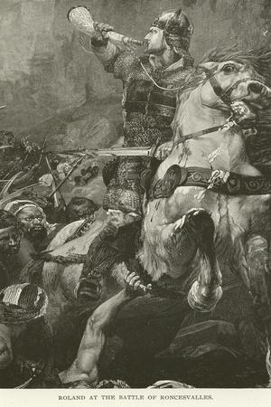 Roland at the Battle of Roncesvalles Giclee Print | Art.com