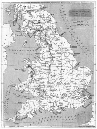 'Roman Britain Map' Art Print | Art.com