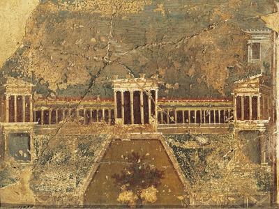 'Roman Civilization Depicting Facade of Villa, from Ancient Stabiae ...