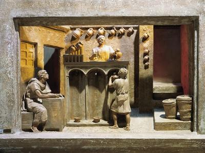 Roman Civilization, Model Reconstruction of Roman Wine Shop Giclee ...