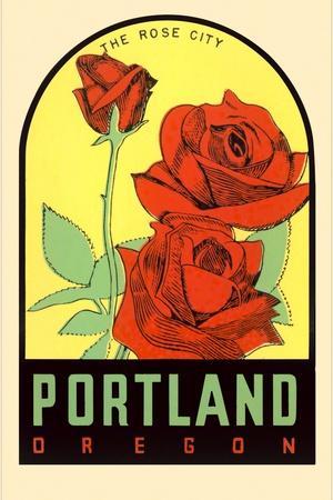 'Rose City, Portland, Oregon' Art Print | Art.com