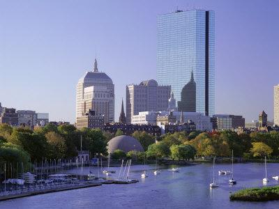 'City Skyline in Early Morning, Boston, Massachusetts, New England, USA ...