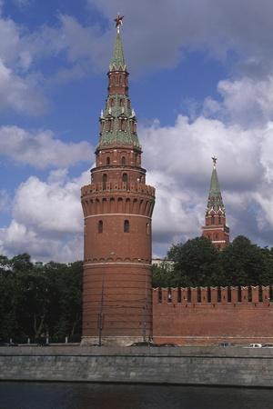 'Russia, Moscow Region, Moscow, Kremlin, View of Fortified Citadel from ...