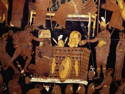 'Sacrifice for Death of Patroclus, Vase Painting, Red-Figure Pottery ...