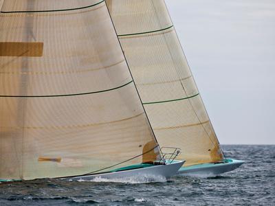 'Sailboats Competing in the 12-Metre Class Championship, Newport, Rhode ...