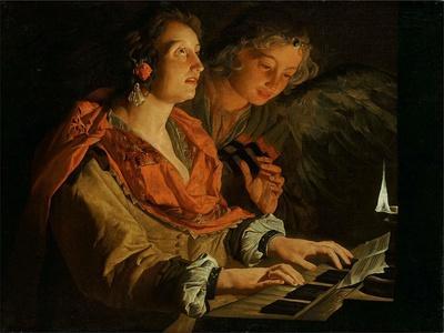 Saint Cecilia and the Angel Giclee Print | Art.com