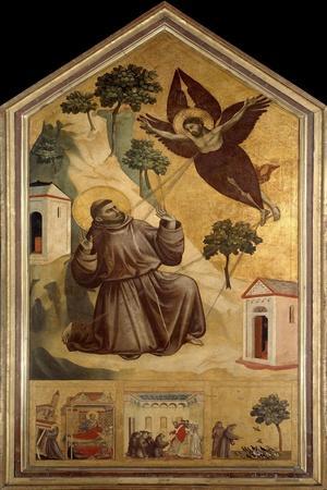 'Saint Francis of Assisi Receiving the Stigmata by Giotto Di Bondone' Giclee Print | Art.com