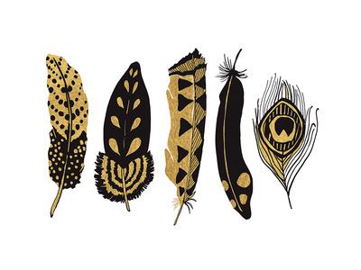 Feather Collection I - Luxe Giclee Print - Sandra Jacobs | Art.com