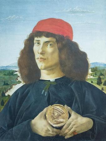 Portrait of a Young Man Holding a Medallion of Cosimo De' Medici, 1475 ...