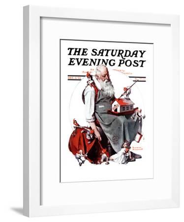 '"Santa with Elves" Saturday Evening Post Cover, December 2,1922 ...