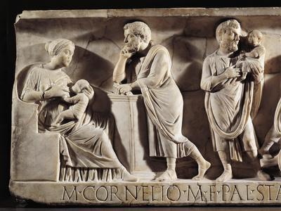 'Sarcophagus of M. Cornelius Statius with Scenes from His Childhood ...