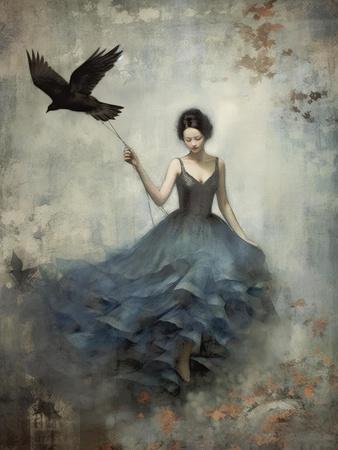 Pet Crow Giclee Print - Sasha | Art.com