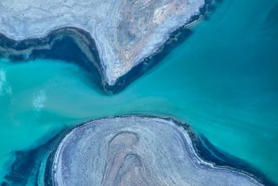 'Satellite view of North Aral Sea, Karandy Region, Kazakhstan ...