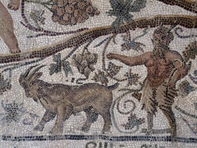 'Satyr and Goat, Detail from So-Called Mosaic of Silenus of Thysdrus ...