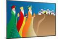 Card of the Three Wise Men. the Three Kings Carry Presents to Jesus ...