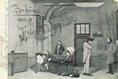 Scene from Act Iv of the Opera 'La Boheme', by Giacomo Puccini (1858 ...