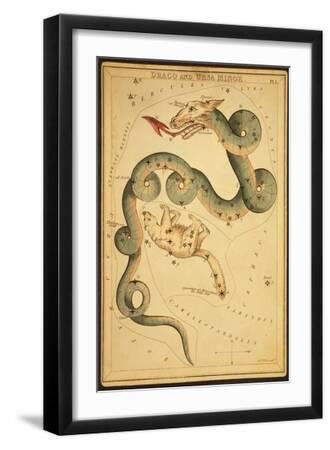 Draco and Ursa Minor Constellations, 1825 Framed Giclee Print - Science ...
