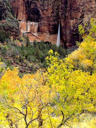 'Ephemeral Waterfall, Zion National Park, Utah, USA' Photographic Print ...