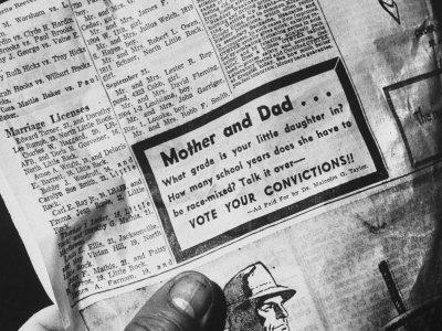 'Segregation Ad in the Arkansas Democrat Newspaper' Photographic Print ...