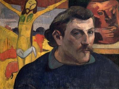 Self Portrait with the Yellow Christ by Paul Gauguin Giclee Print | Art.com