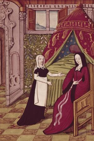 'Sharing Secrets with the Handmaid, Miniature, Folio 10, France 15th ...