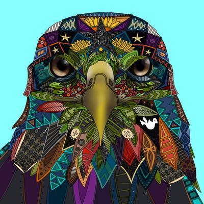 'American Eagle Blue' Art Print - Sharon Turner | Art.com