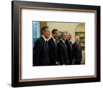 Side View of All Living Presidents and Newly Elected Barack Obama ...