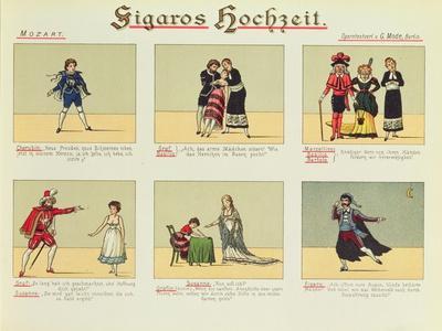 Six Scenes from the Opera 'The Marriage of Figaro', by Wolfgang Amadeus ...