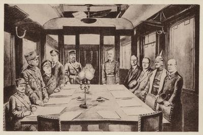 'Sketch of Signing of the Armistice Treaty' Giclee Print | Art.com