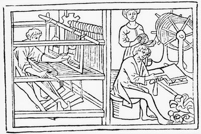 'Sketches Showing Early Weaving Process' Giclee Print | Art.com