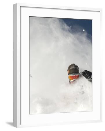 'Skier in deep powder at Alta, Utah' Photographic Print - Lee Cohen ...