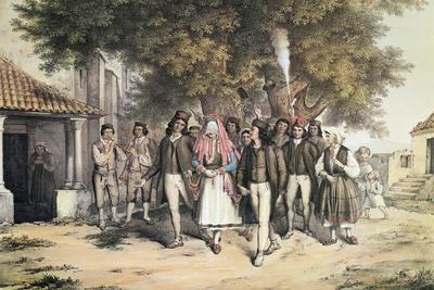 'Slavic Wedding Procession, in Istrian Dress, 19th Century' Giclee ...