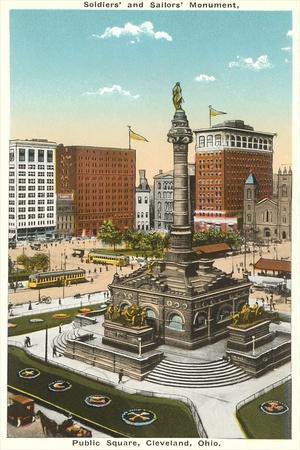 'Soldiers and Sailors Monument, Cleveland, Ohio' Art Print | Art.com
