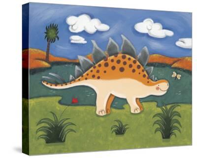 Steggy the Stegosaurus Stretched Canvas Print - Sophie Harding | Art.com