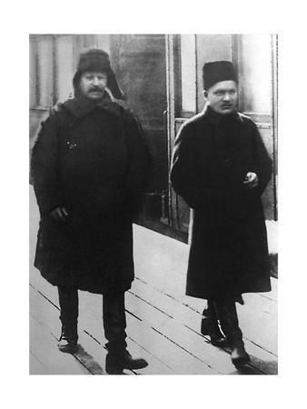 Joseph Stalin and Sergei Kirov at the Leningradsky railway terminal ...
