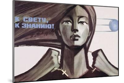 Soviet Propaganda Poster for Science over Religion, 1967 Mounted Giclee ...