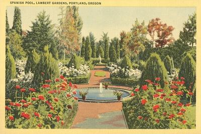 'Spanish Pool, Lambert Gardens, Portland, Oregon' Art Print | Art.com