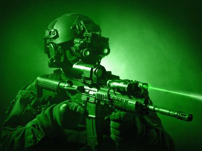 'Special Operations Forces Soldier Equipped with Night Vision And An ...
