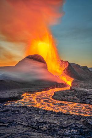 'The Geldingadalir Volcanic Eruption, Fagradalsfjall' Photographic ...