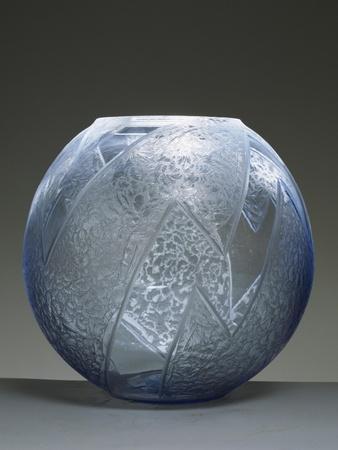 'Spherical Clear Glass Vase, Ca 1920, Charder Glassworks, France ...