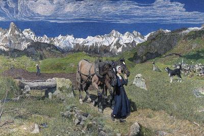 'Spring in the Alps, 1897' Giclee Print - Giovanni Segantini | Art.com