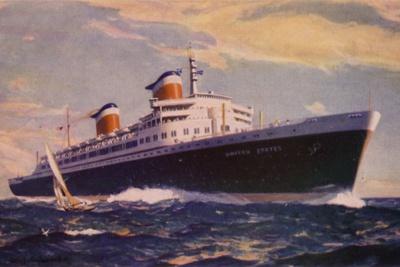 Ss United States on Her Maiden Voyage, 10 July 1952 Giclee Print | Art.com
