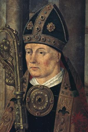 'St. Isidore of Seville (560-636), Detail of Altarpiece' Art Print ...