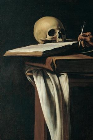 'St. Jerome (Detail of skull)' Art Print - Caravaggio | Art.com