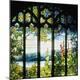 Stained-Glass Window Decorated with the Hudson River Giclee Print | Art.com