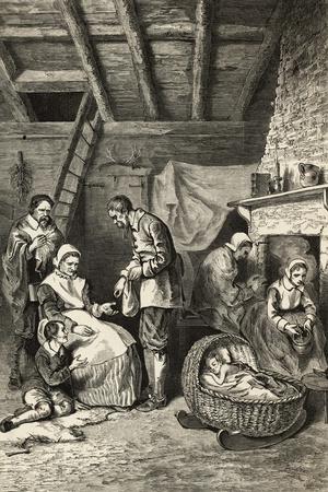 Starving Family Receiving Rations Giclee Print | Art.com