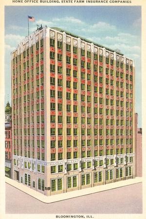 State Farm Insurance Building, Bloomington, Illinois Art Print | Art.com