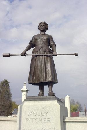 Statue of Molly Pitcher, Legendary Heroine of the War of Independence ...