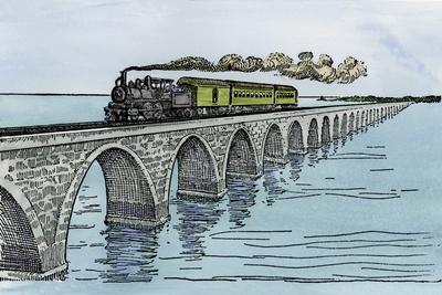 'Steam Train: First Train on Key West Railroad Railway Bridge, Florida ...